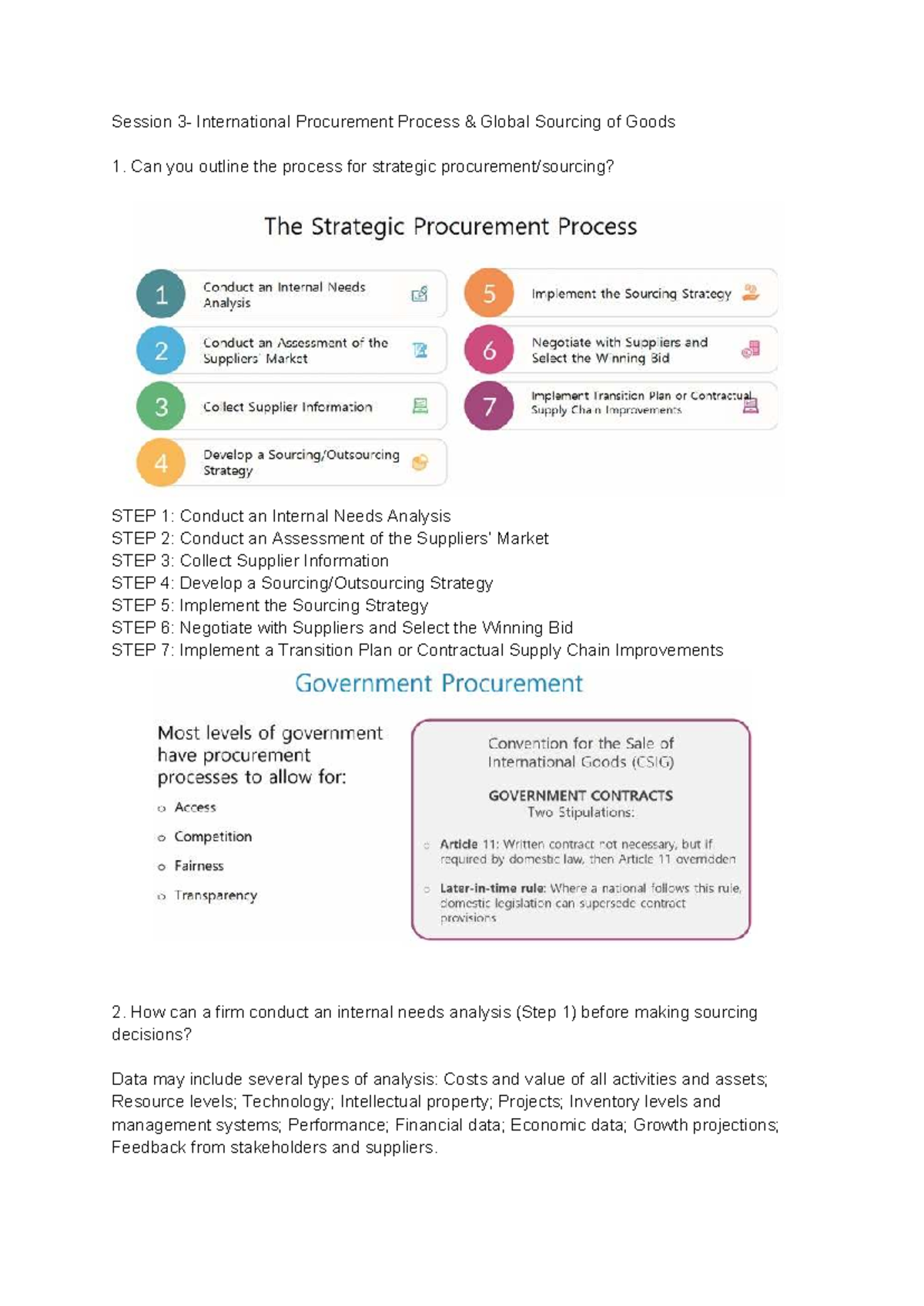 Session 3: International Procurement Process & Global Sourcing ...
