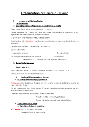 Chapitre 3 : Fonctions cellulaires et compartiments impliqués ...
