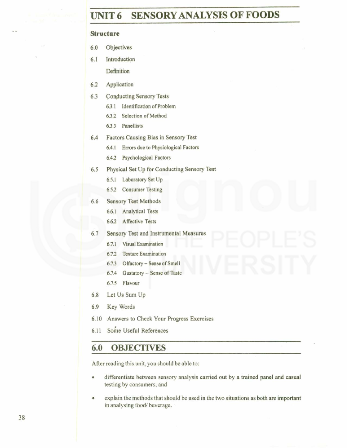 Unit 6: Sensory Analysis of Foods - Methods and Applications - Studocu