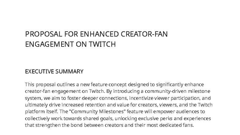 Twitch Stream Proposal: Enhancing Engagement Through Milestones - Studocu
