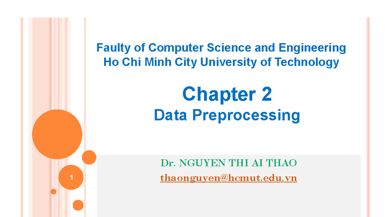 CSE 101 Chapter 2: Data Preprocessing Techniques and Summary - Studocu
