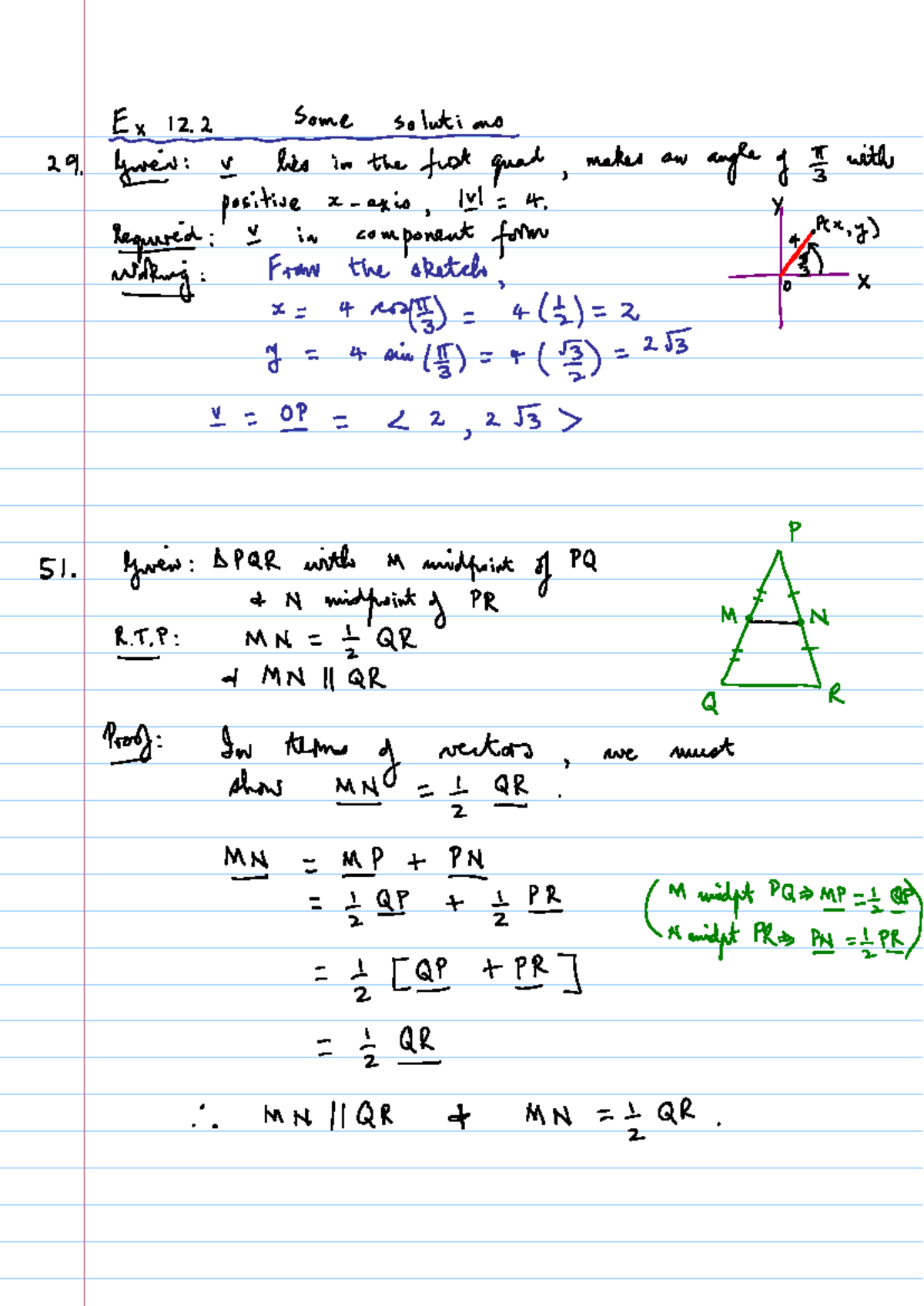 Ex 12 - Solutions and Proofs in Vector Geometry - Studocu