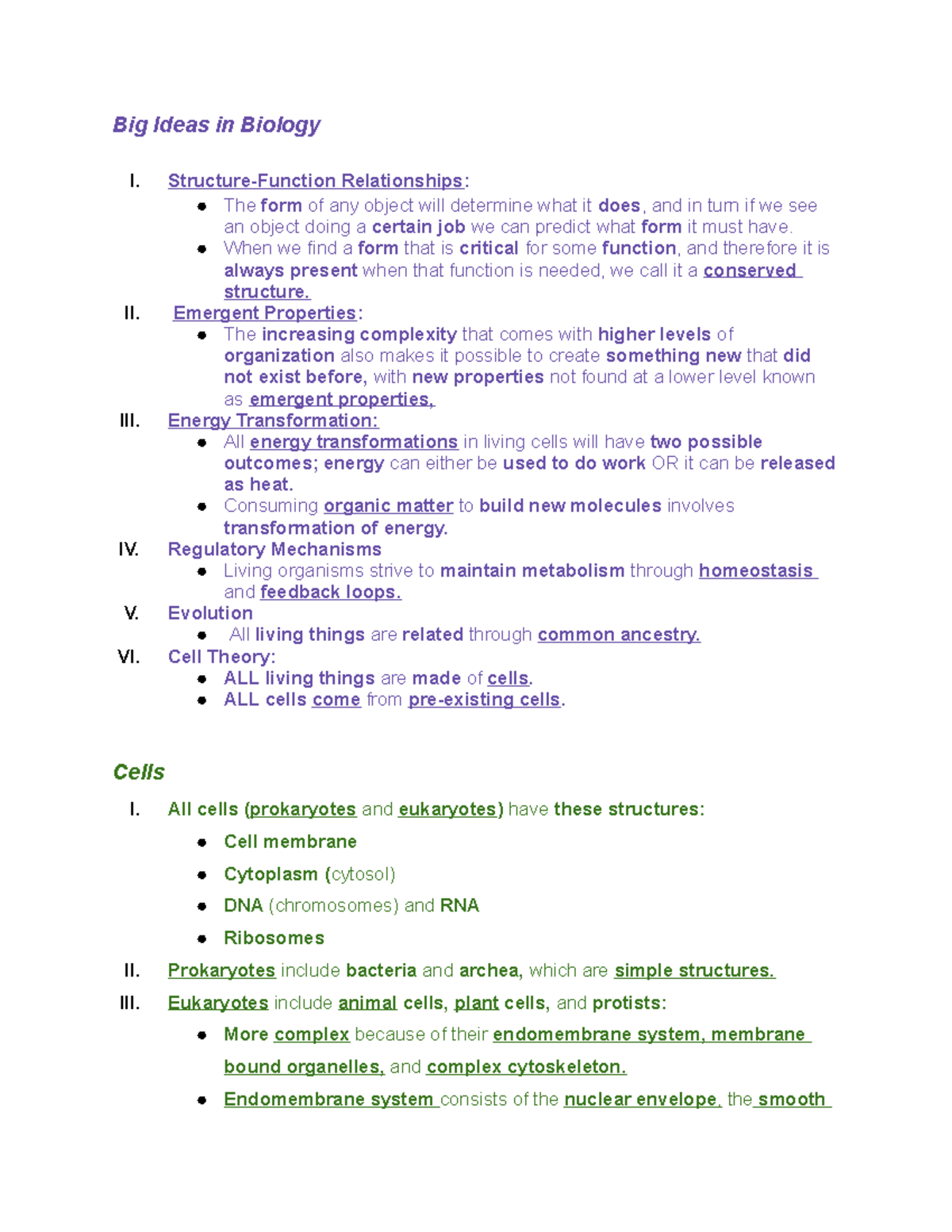 BSCI170 Final Exam Review: Key Concepts in Biology and Cells - Studocu