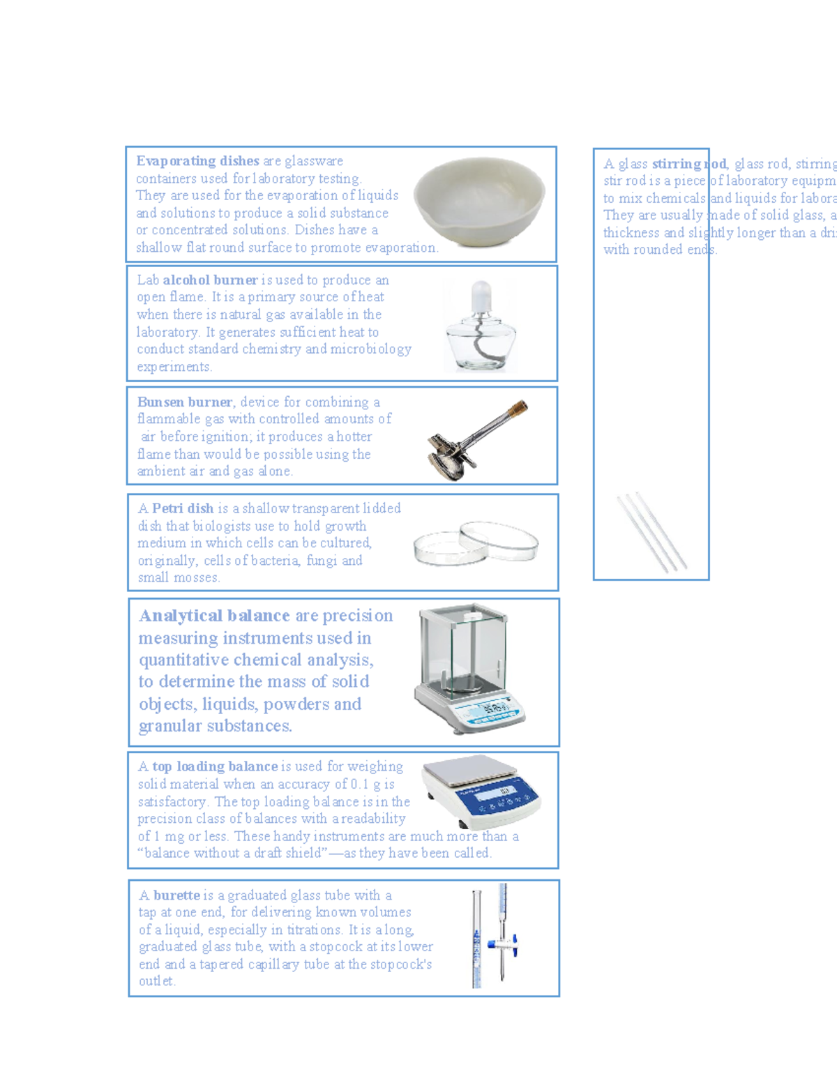 GEN CHEM LAB APPARATUS: Essential Equipment and Usage Overview - Studocu