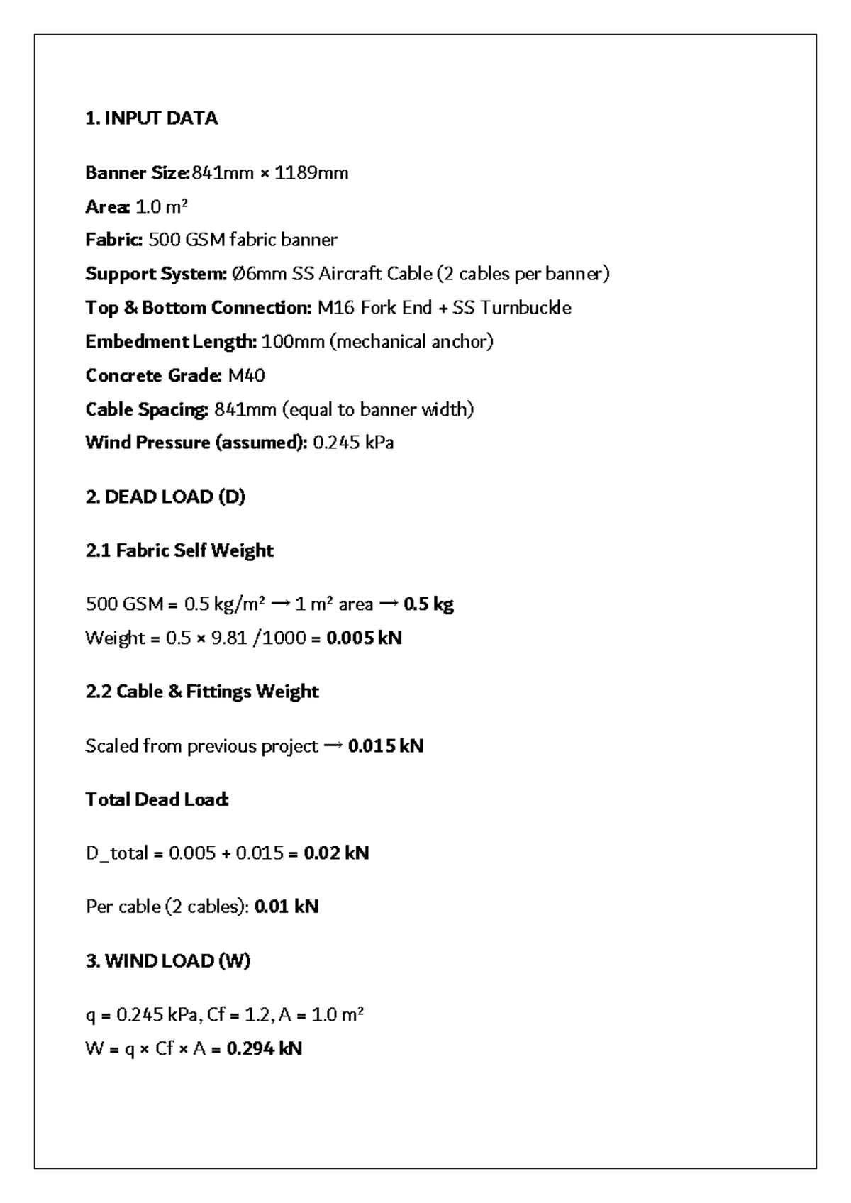 Banner Load Analysis and Strength Check - B BV - Studocu
