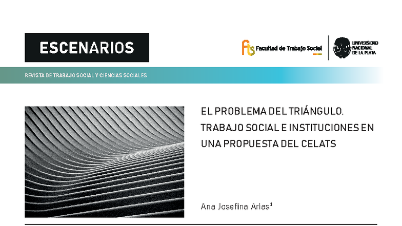 El Problema del Triángulo: Trabajo Social e Instituciones (CELATS ...