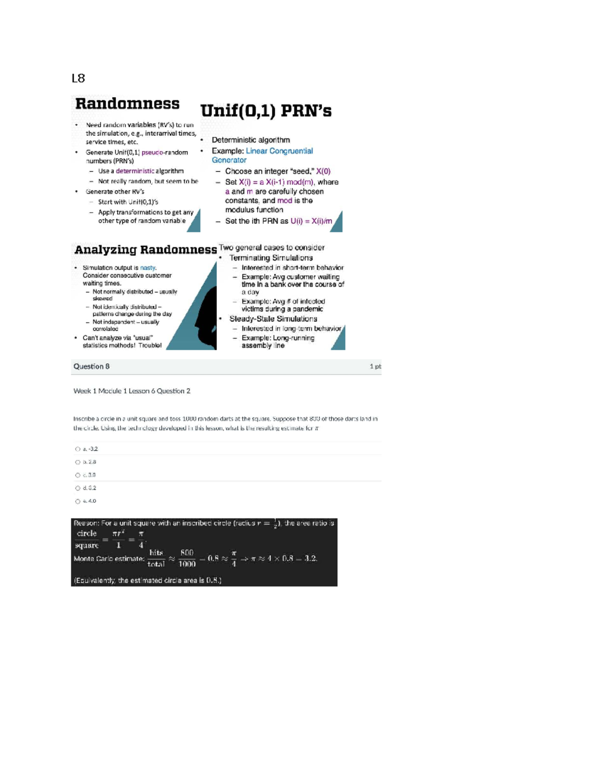 Sim Module 1 Notes: Randomness and Simulation Techniques - Studocu