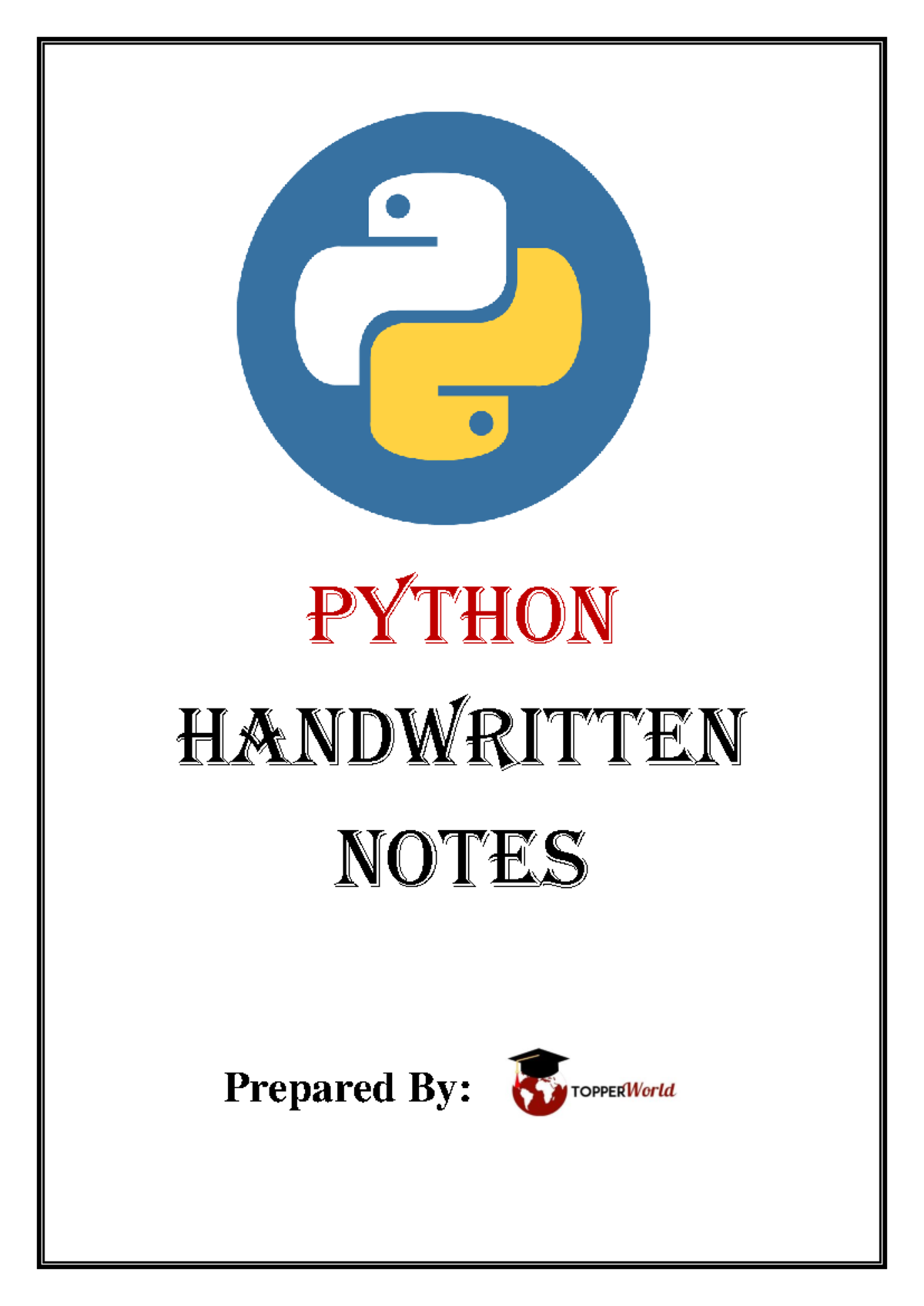 Python Handwritten Notes - Introduction to Programming Concepts - Studocu