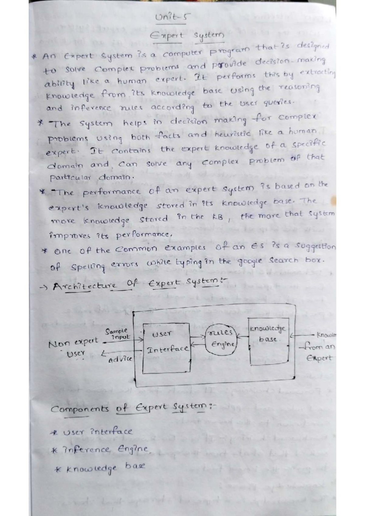 Unit 5 AI: Understanding Expert Systems and Their Applications - Studocu