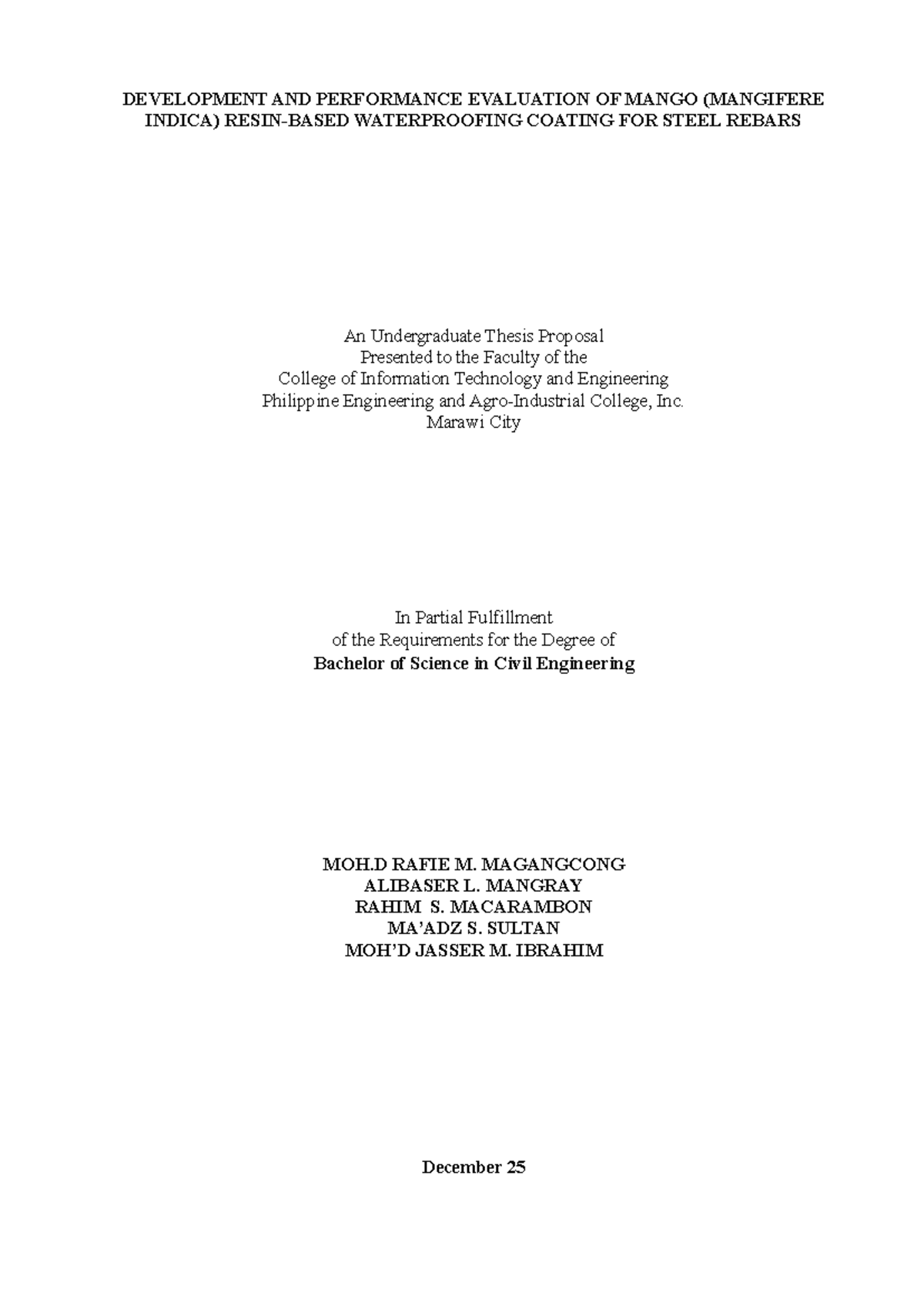 Mangray et al. 2025 - Development of Mango Resin Coating for Steel ...
