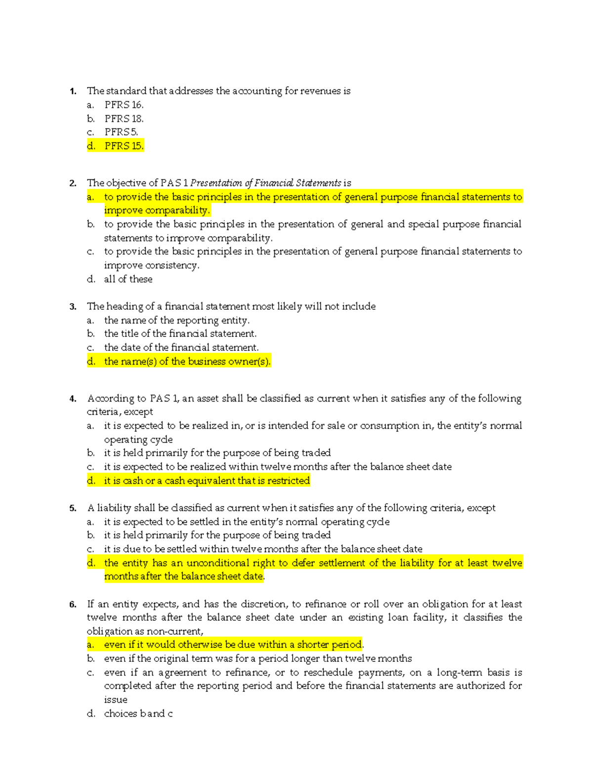 Test bank 1 IA3 - test bank - The standard that addresses the ...