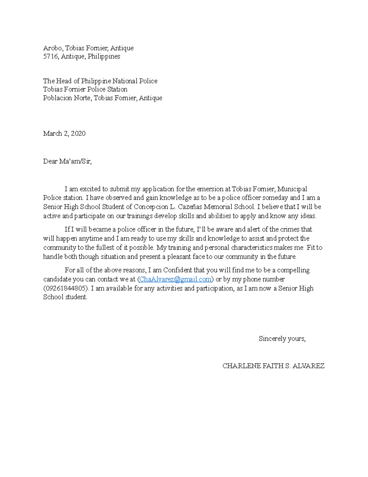 Application letter for work rjd ytjgfhdf gh fgh - Arobo, Tobias Fornier ...