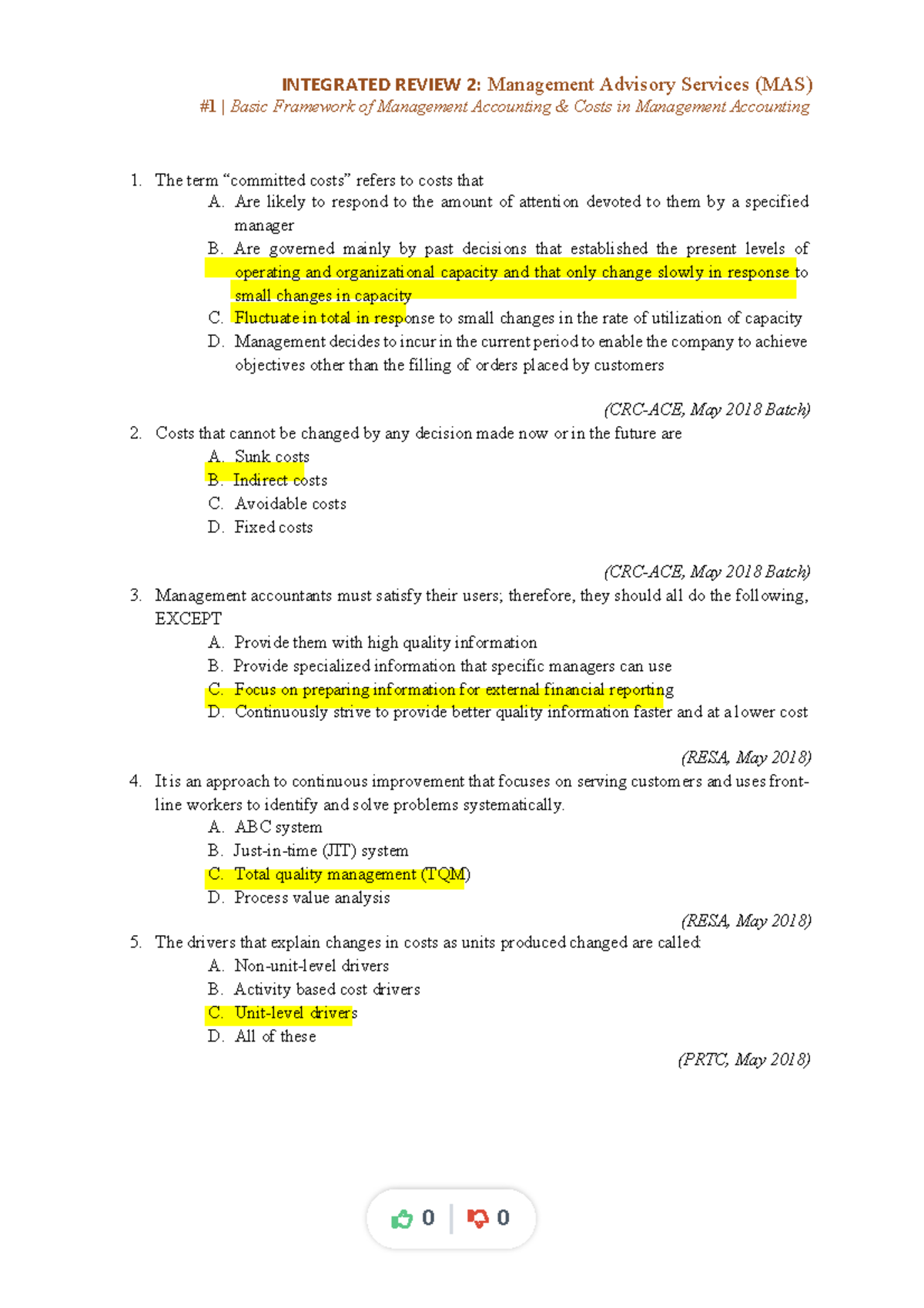 MAS Integrated Review 2: Management Advisory Services Insights - Studocu