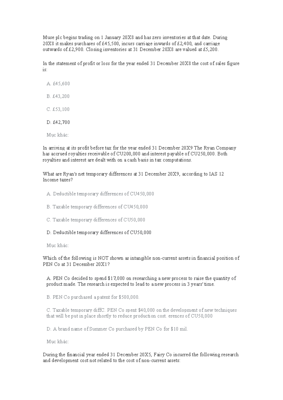 F7 Final Exam: Accounting Principles and IAS Standards Overview - Studocu