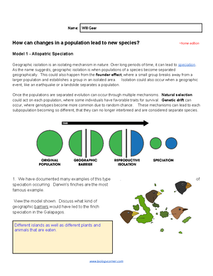 U7M3A6 - Pogil Selection and Speciation Part B - POGIL: Selection and ...