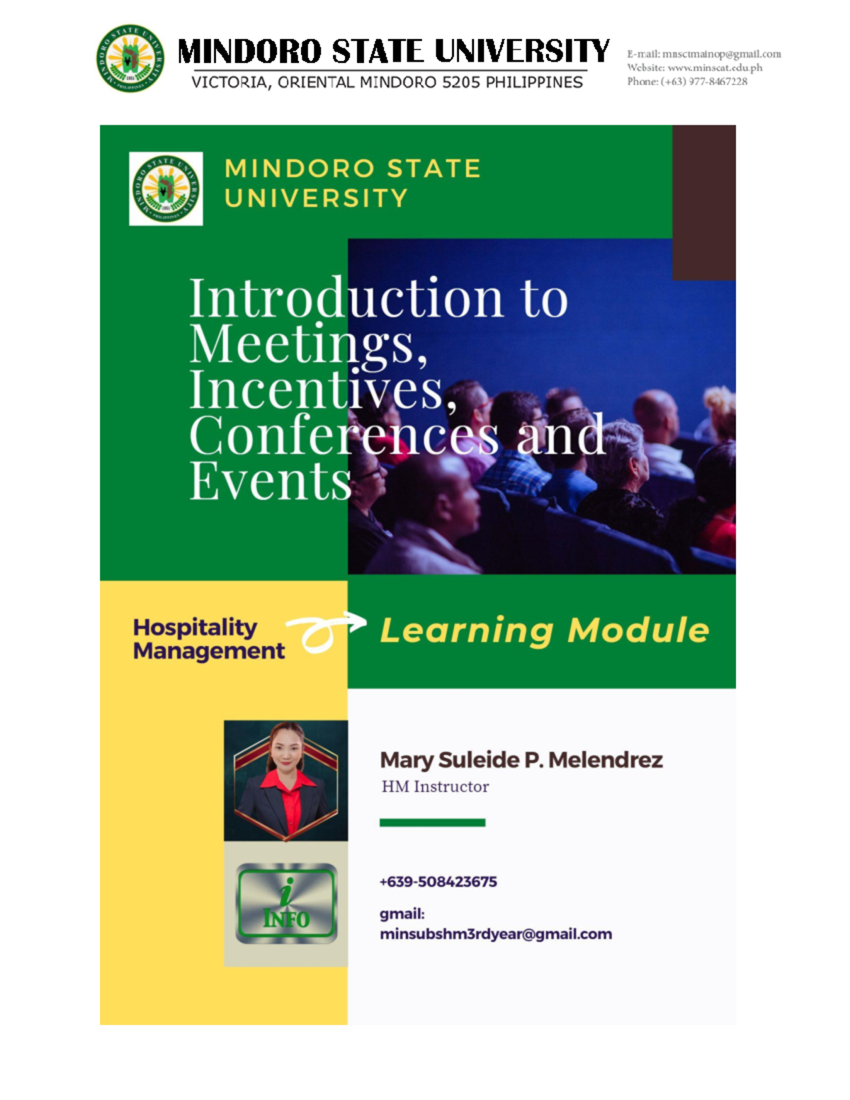 Module 1 - Introduction to Meeting Incentive Conference and Events ...
