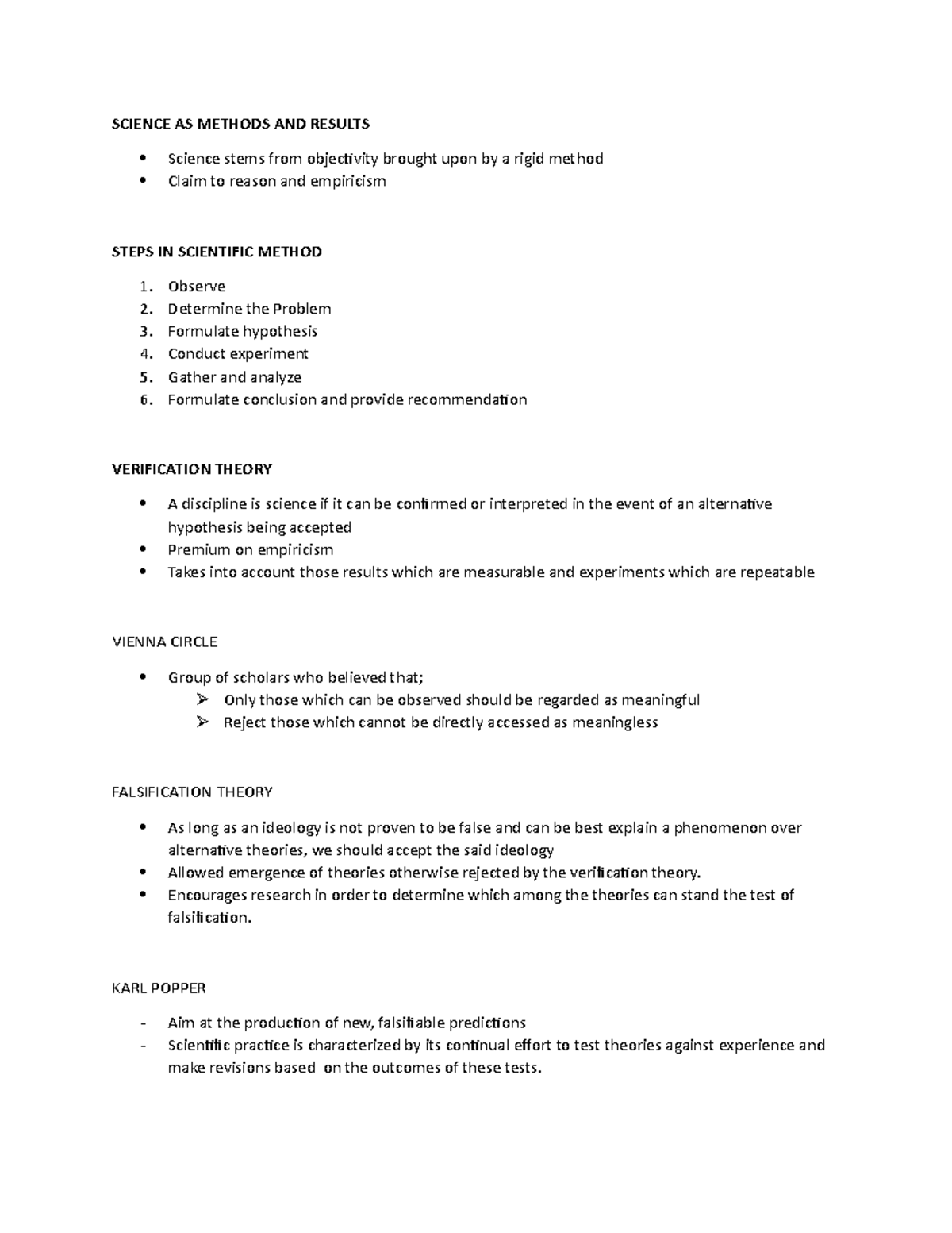 STS-Report-PPT - STS - SCIENCE AS METHODS AND RESULTS Science stems from objectivity brought ...