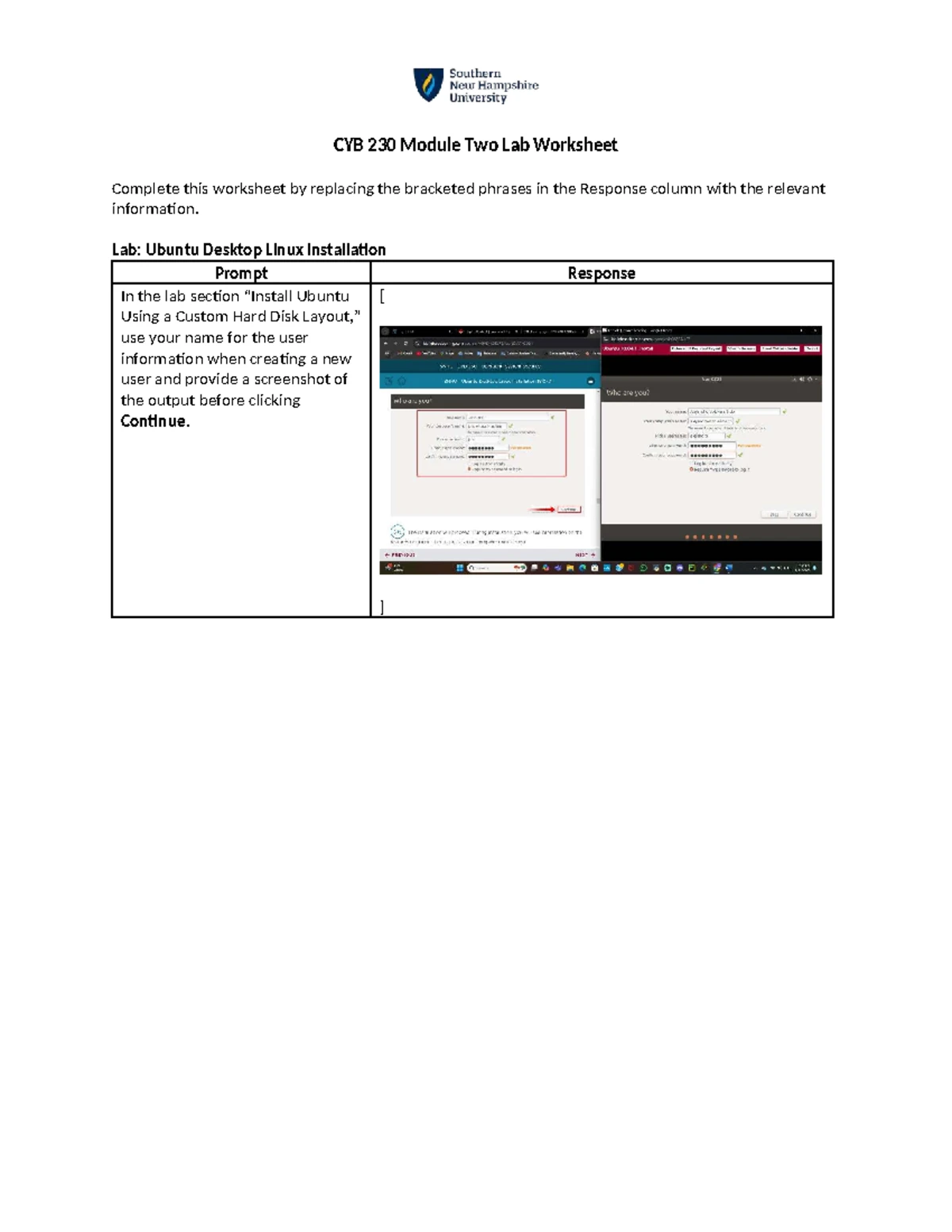 CYB 230 Module 5 Lab Worksheet: Managing Filesystem Quotas & AD ...