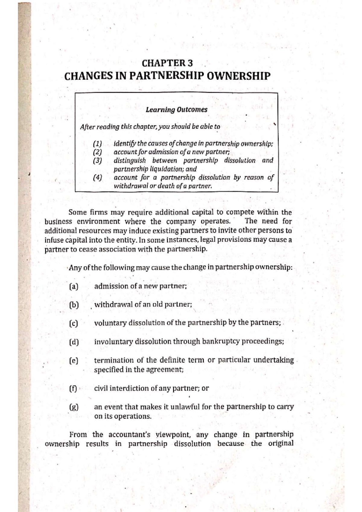 Parcor Chapter 3 Changes in Partnership Ownership - CHAPTER 3 CHANGES IN PARTNERSHIP OWNERSHIP ...