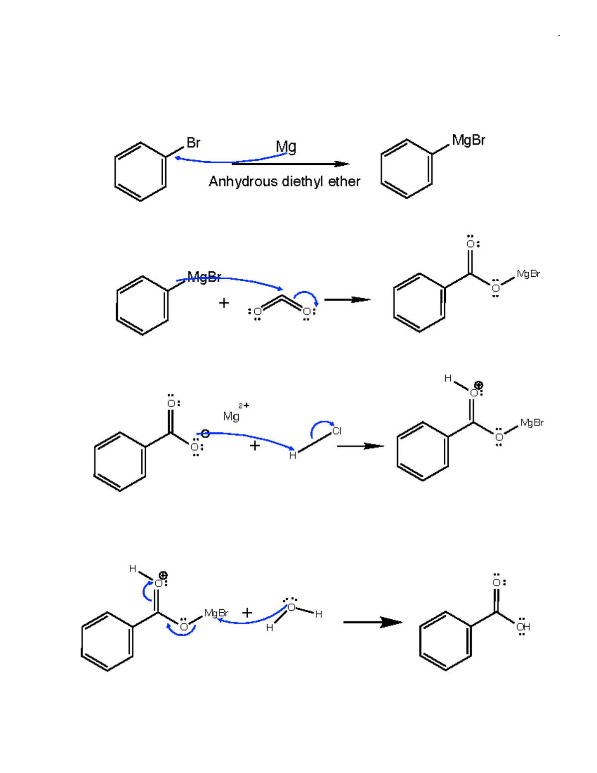 chemistry notes - CHEM 1001 - Br Mg MgBr MgBr + O O O O MgBr Anhydrous ...