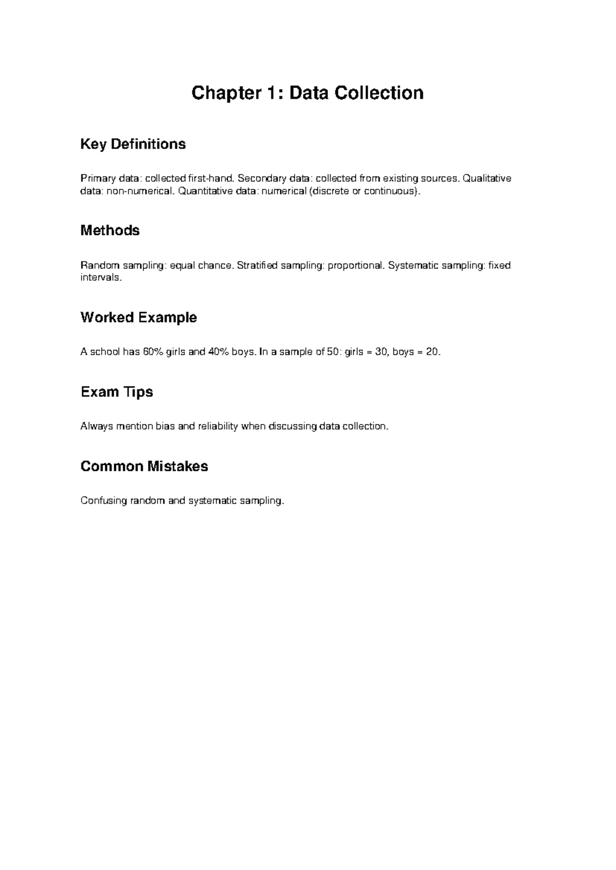 Edexcel GCSE Statistics: Comprehensive Revision Guide - Studocu