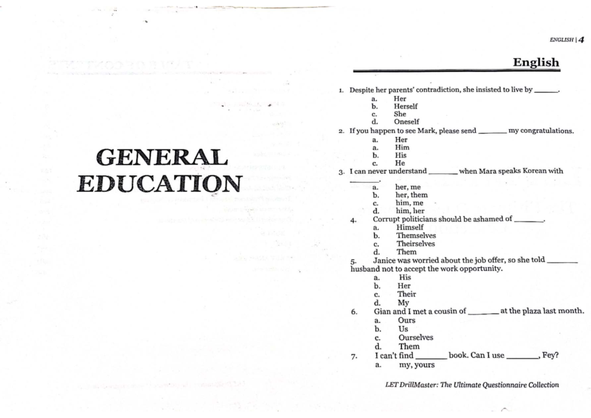 FTRC 1: Comprehensive Reviewer for English 1 Exam Preparation - Studocu
