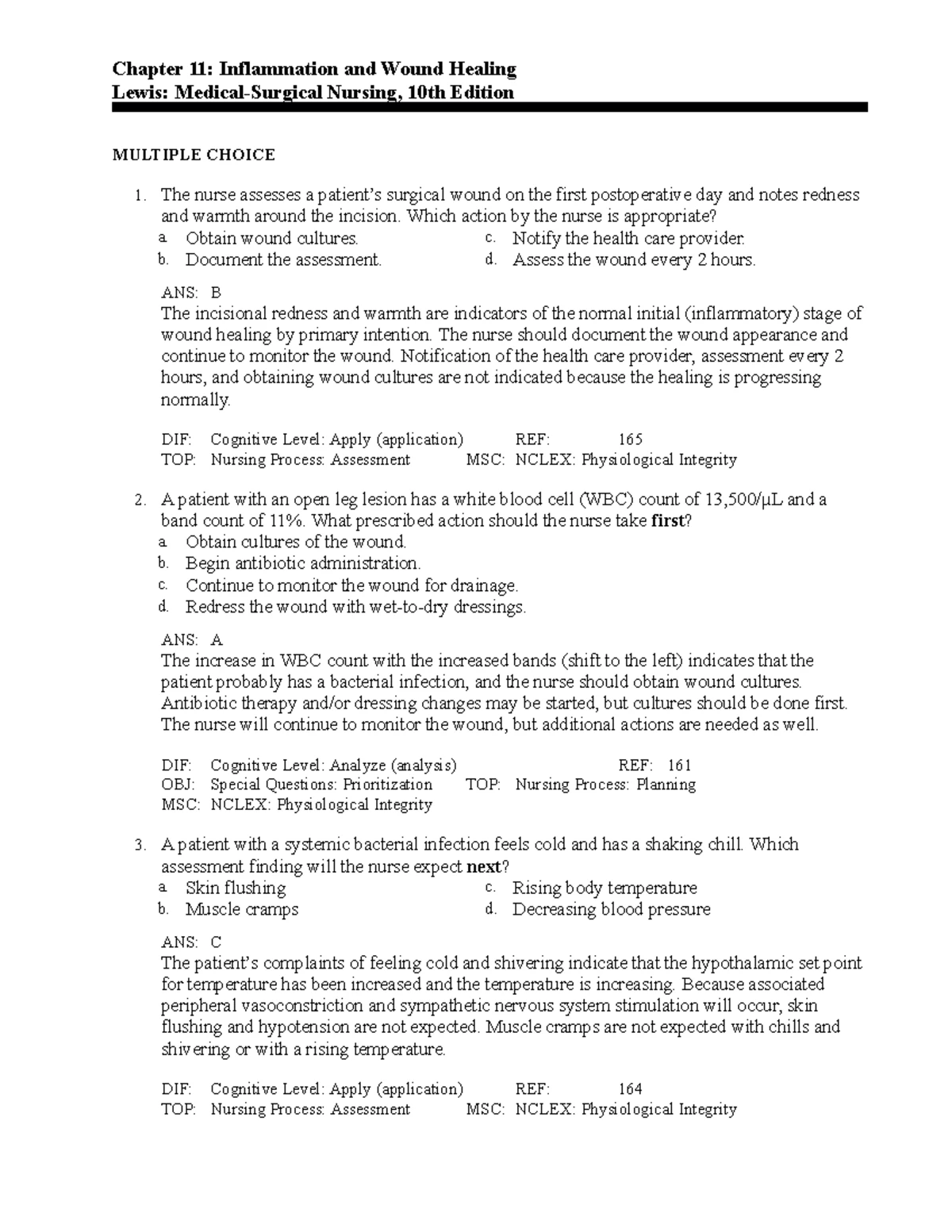 C28 - ch 28 test bank - Chapter 28: Obstructive Pulmonary Diseases ...