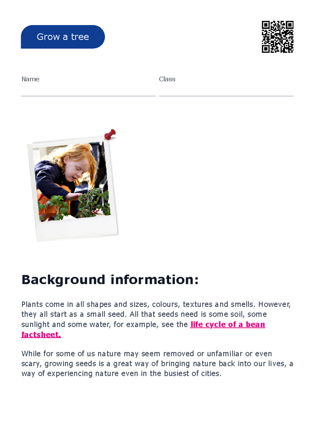 Grow a Tree - Lesson Plan for Ages 2 to 5 - Studocu