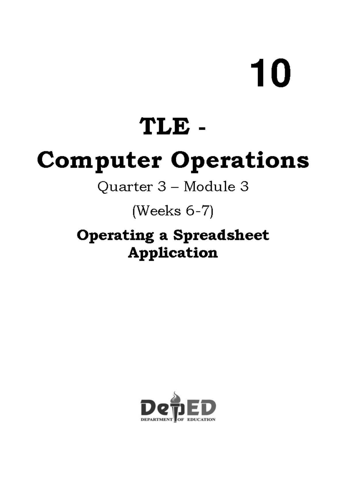 Q3 TLE Computer Operations: Mastering Google Sheets Printing - Studocu