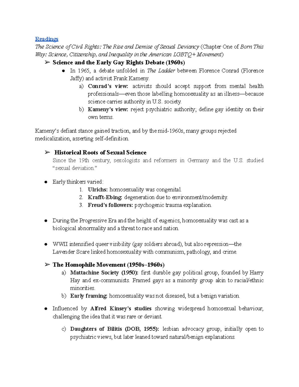 SOCI 250 - Readings on the Science of Civil Rights and Gay Rights ...