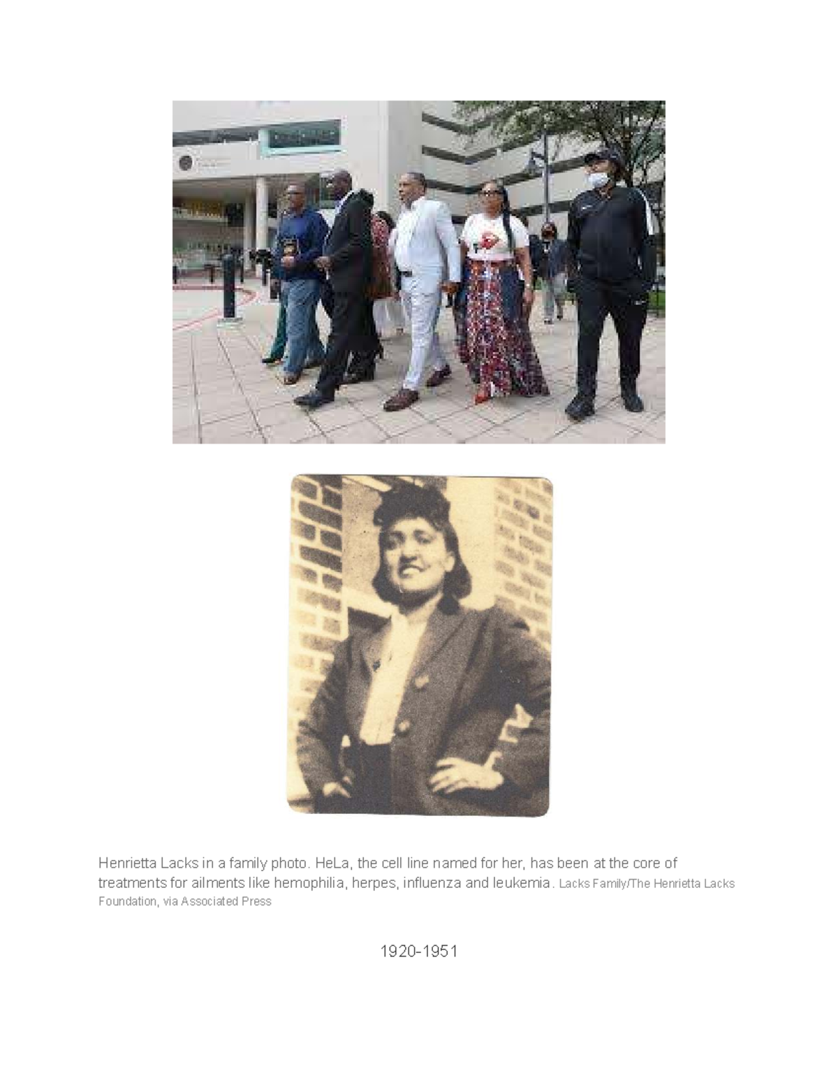 Summary of Henrietta Lacks: Impact of HeLa Cells - NY Times Article ...