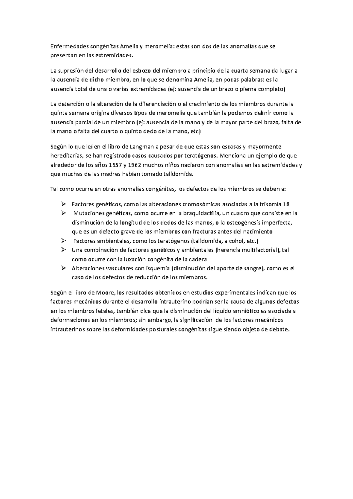 Enfermedades Congénitas: Amelia y Meromelia en el Desarrollo Fetal ...