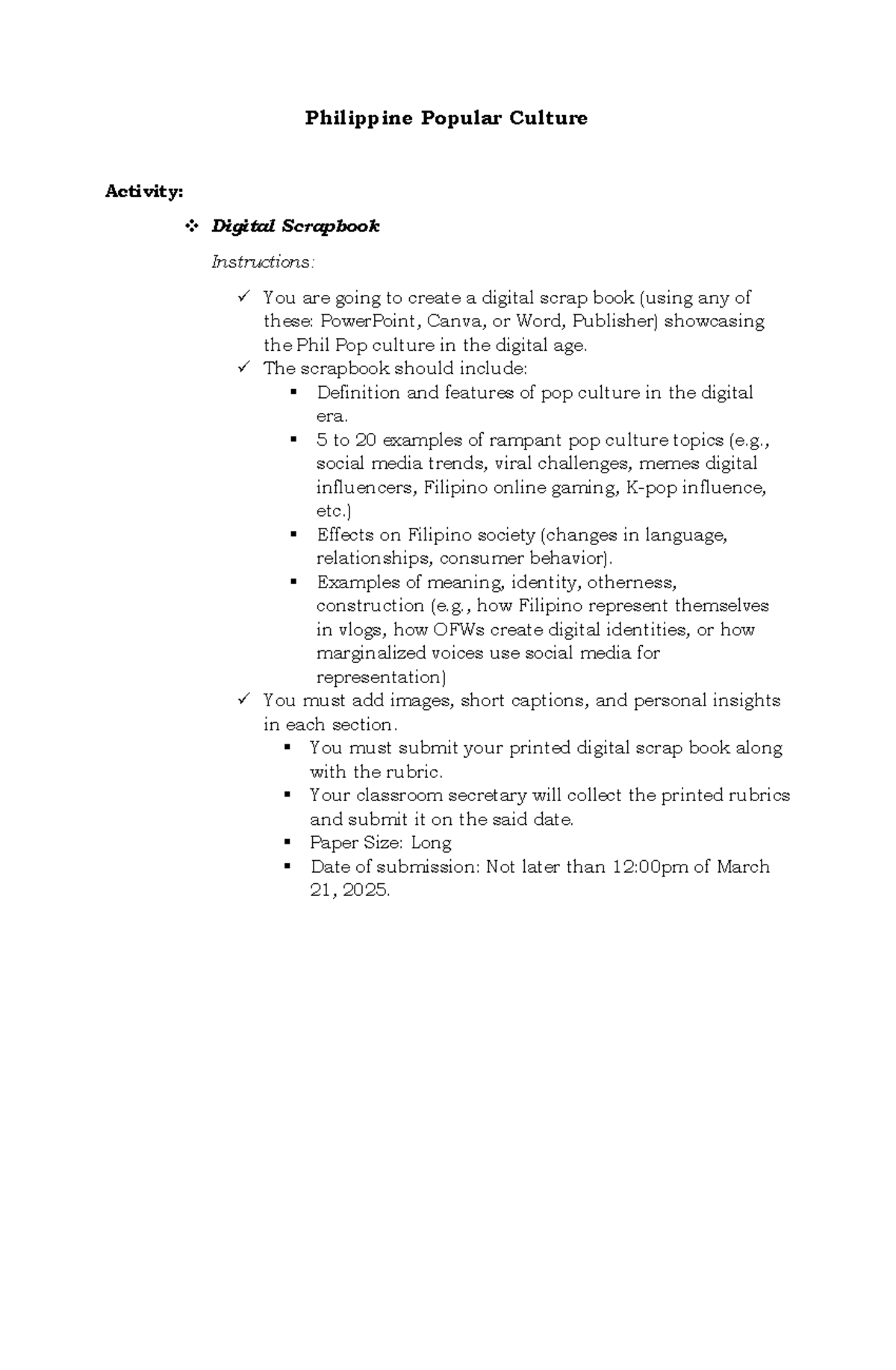 Chapter 4: Interactive Learning in Philippine Pop Culture - Studocu