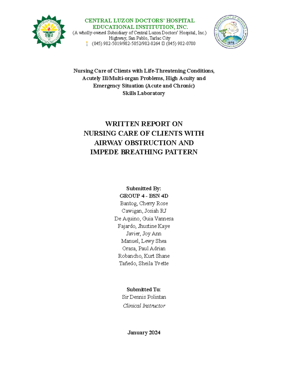 Group 4 Written Report - Educational Institution Overview Lecture - Studocu