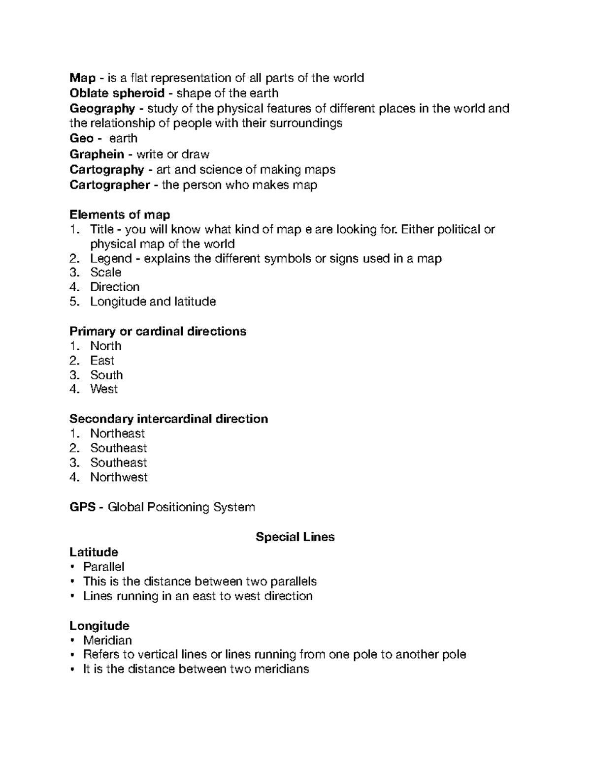 Social Studies 4 Q1 Exam 2: Geography and Cartography Concepts - Studocu
