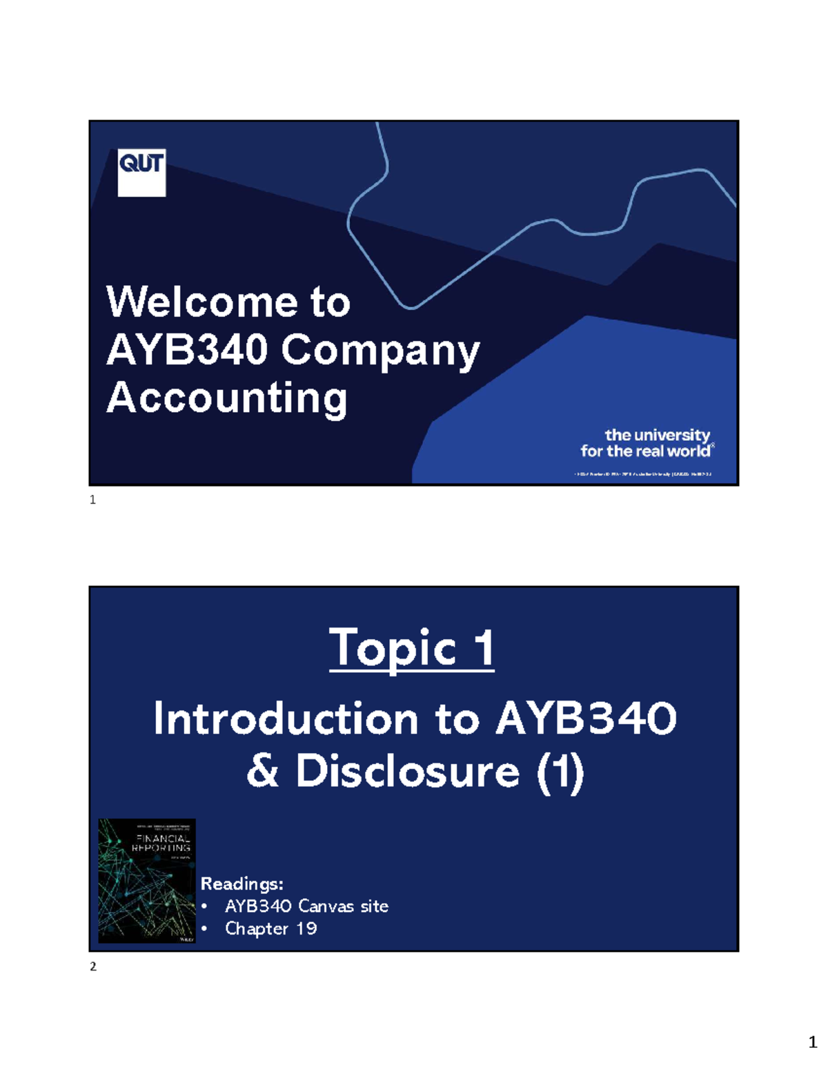 AYB340 S1 2026 Lecture 1: Introduction to Company Accounting - Studocu