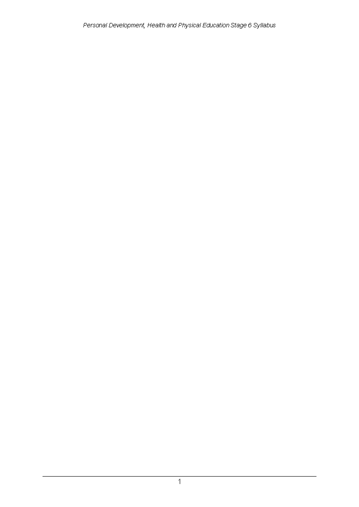 PDHPE Stage 6 Syllabus: Health Priorities & Performance Training - Studocu