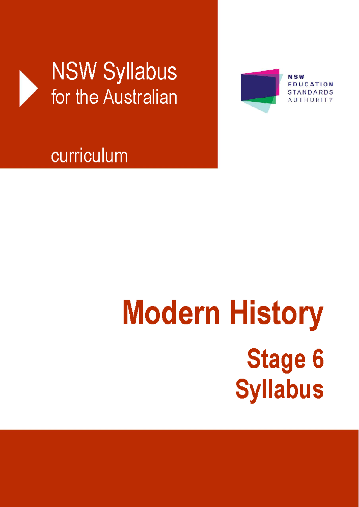 Modern History Stage 6 Syllabus 2017 - NSW Education Standards ...