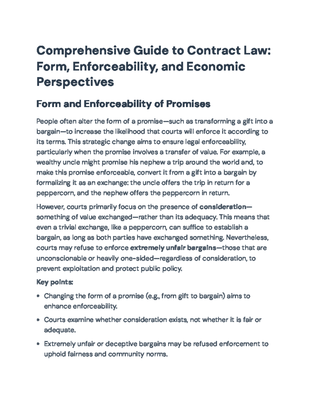 Comprehensive Overview of Contract Law (LAW 101): Enforceability ...