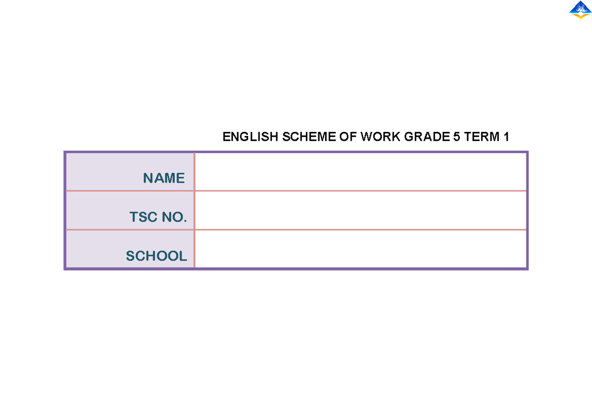 ENG Grade 5 TERM 1 - Detailed Schemes for Learning Outcomes - Studocu