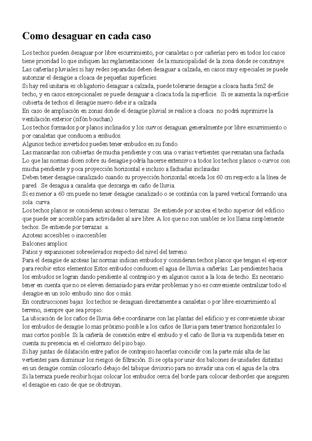 Capitulo 11c Como desaguar en cada caso - Como desaguar en cada caso ...