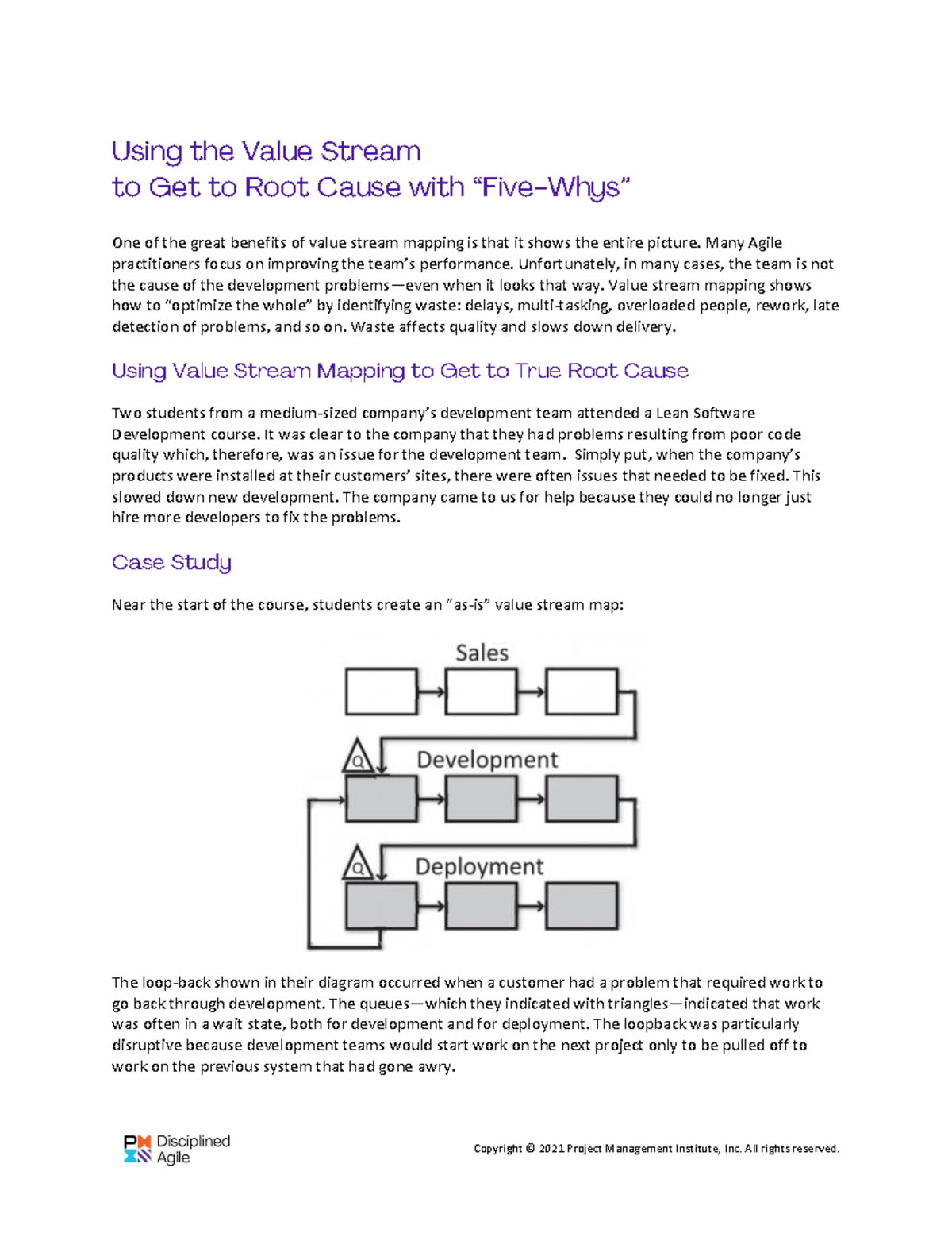 Using Value Stream Mapping for Root Cause Analysis - Case Study - Studocu
