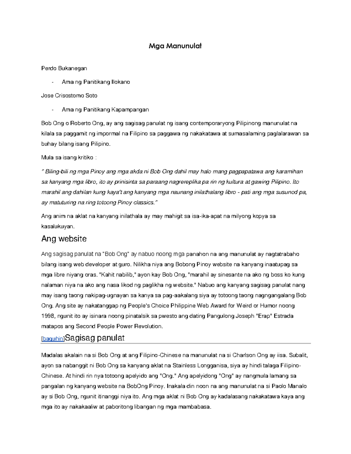 Mga Kilalang Manunulat sa Kasaysayan ng Pilipinas: Isang Pagsusuri ...