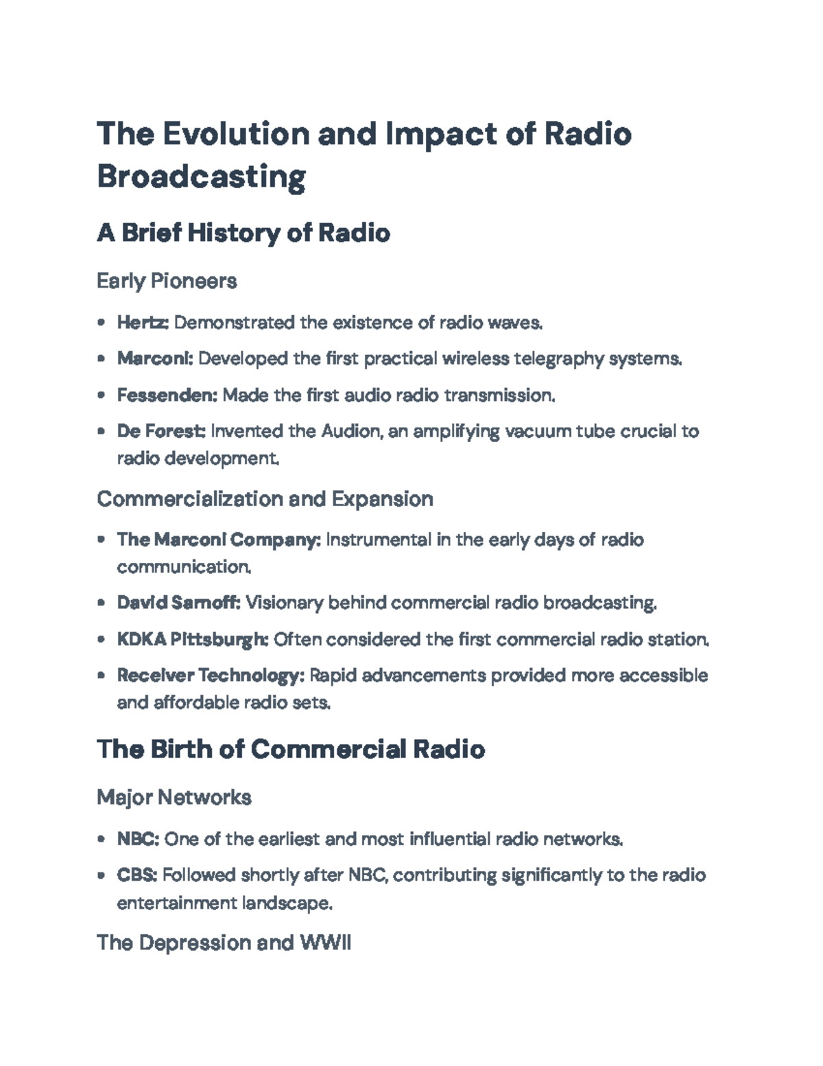 The Evolution and Impact of Radio Broadcasting: A Historical Overview ...