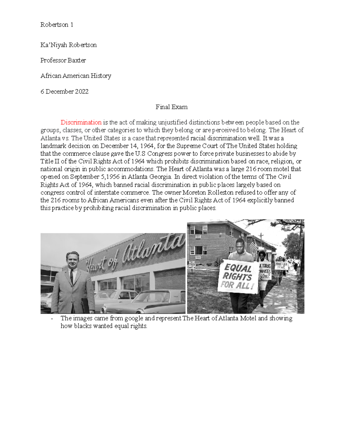 African American History (AH 101) - Final Exam Study Guide - Studocu