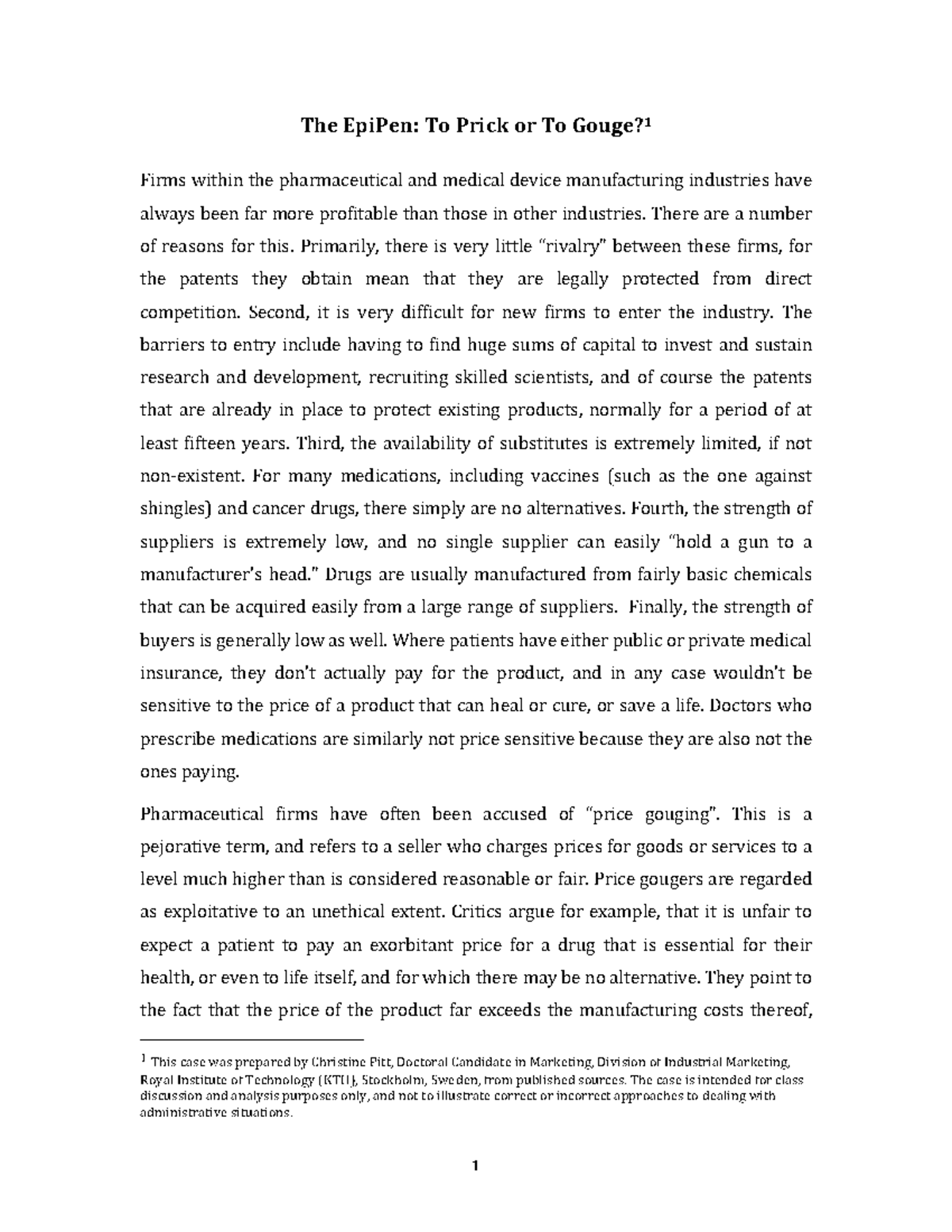 The EpiPen Controversy: Pricing Ethics in Pharma Industry Analysis ...