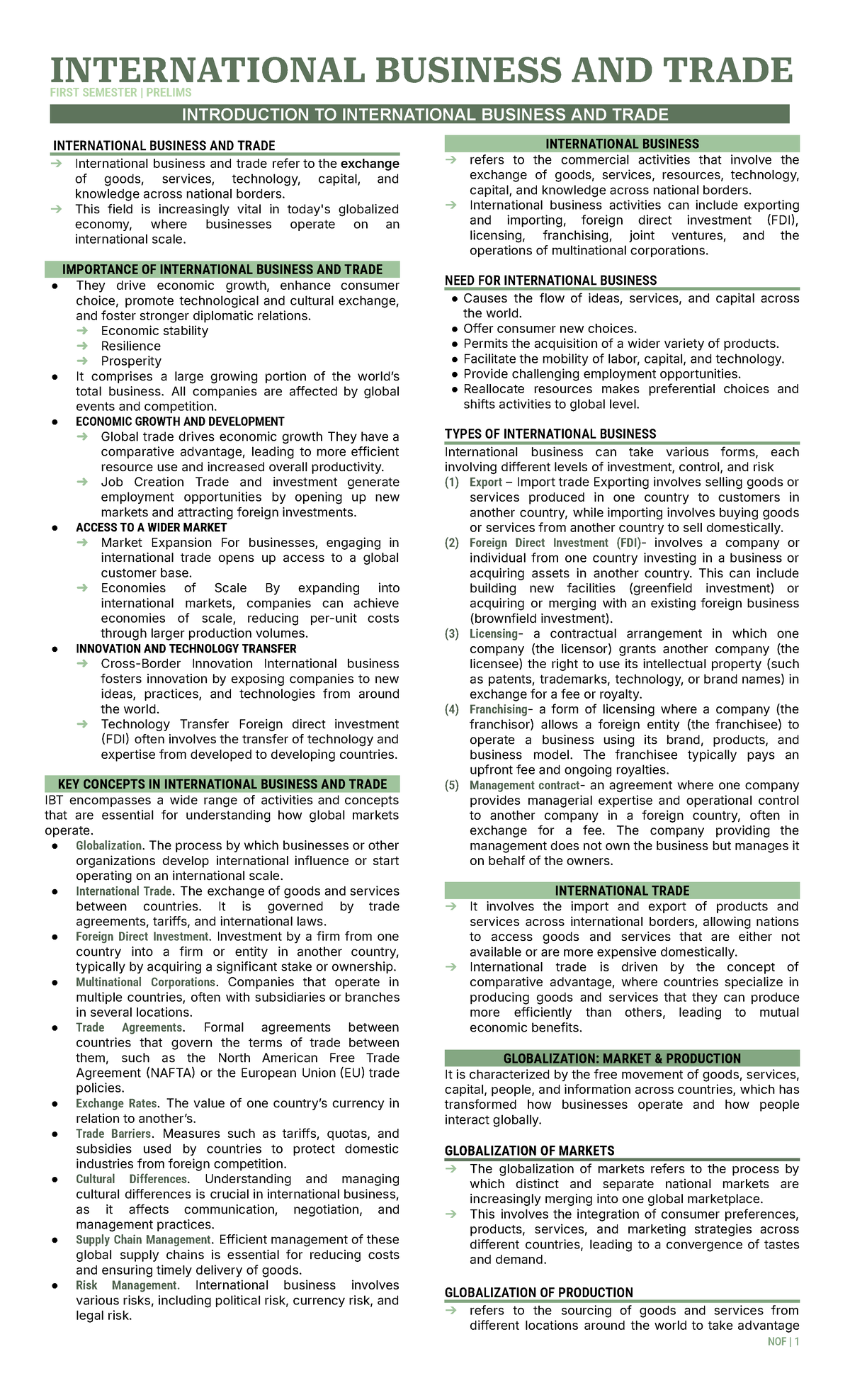 International Business and Trade Prelims - IBT 1st Sem Study Notes ...