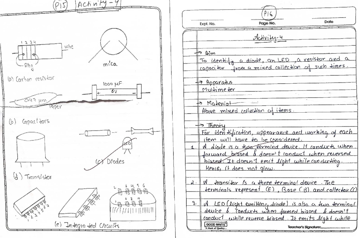 Activity 4 (Physics Practical) - Identifying Diodes, LEDs, and ...