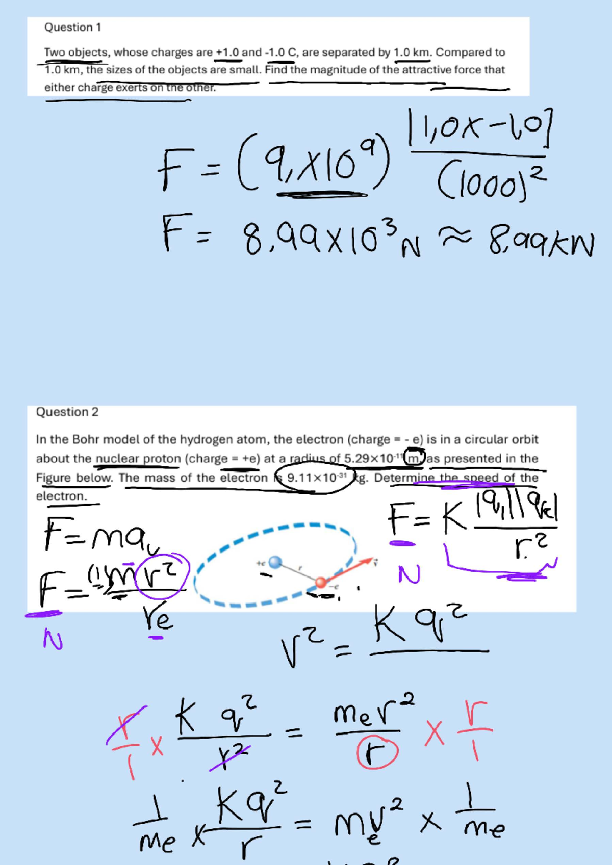 Electrostatics Tutorial 1: Forces and Charges Analysis - Studocu