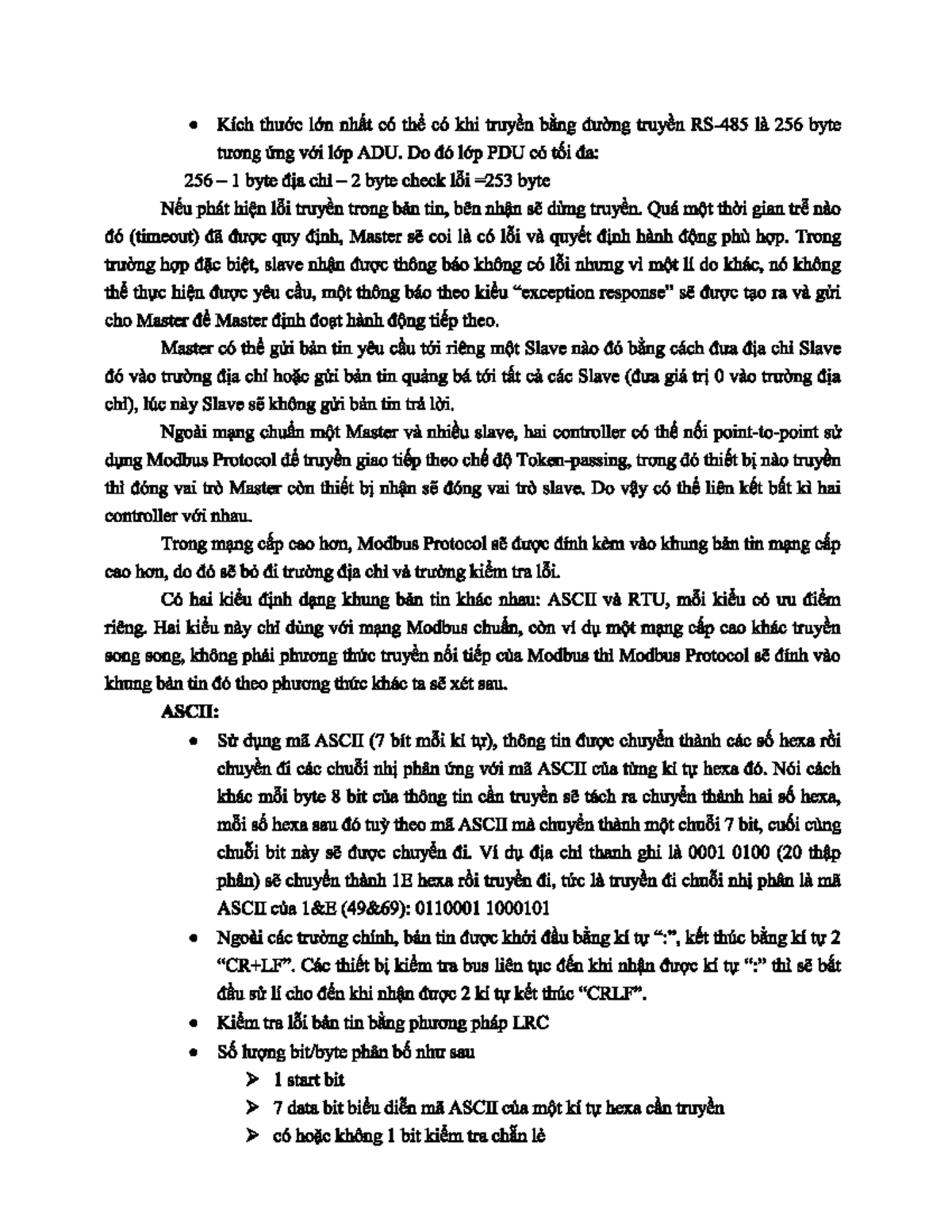 Modbus Protocol Overview and Experiment Notes - Course ADU - Studocu